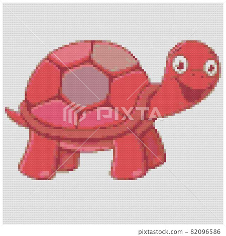 Cartoon Smiling pink Turtle - Stock Illustration [82096586] - PIXTA