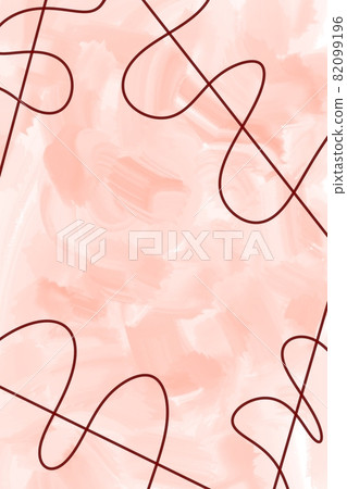 abstract lines red shapes delicate peach orange... - Stock Illustration ...