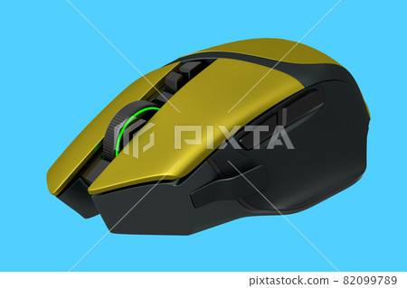 Modern yellow wireless gaming computer mouse...-插圖素材 [82099789] - PIXTA圖庫