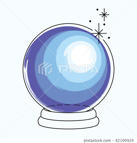 Minimalistic illustration of a magic ball for... - Stock Illustration ...