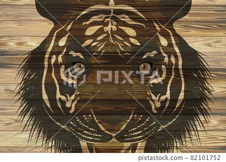 Tiger wood grain background material - Stock Illustration [82101752 ...