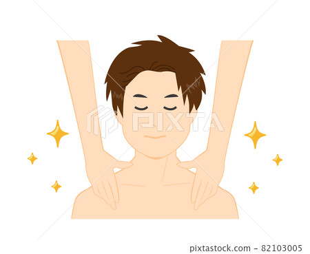 Men undergoing esthetic treatment Vector... - Stock Illustration ...