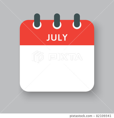 Template icon calendar, month of year July - Stock Illustration ...