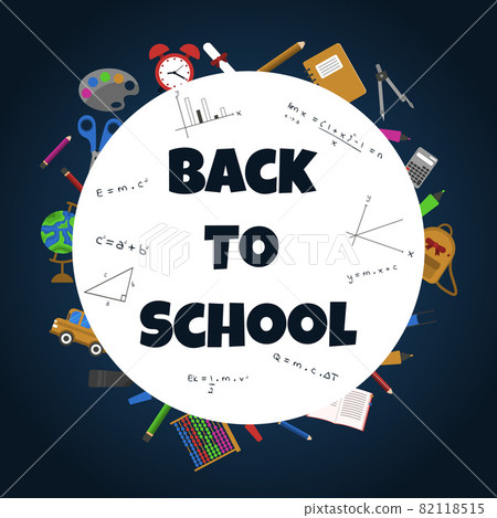 Back To School Circle Study Education Concept... - Stock Illustration ...