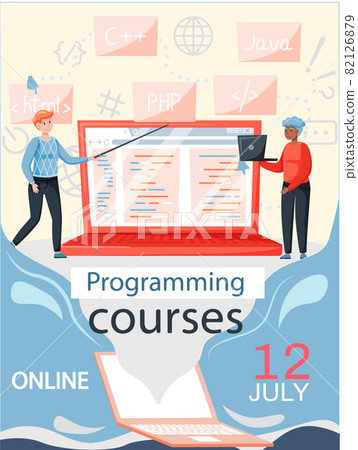 Programming courses online education, coding... - Stock Illustration [82126879] - PIXTA