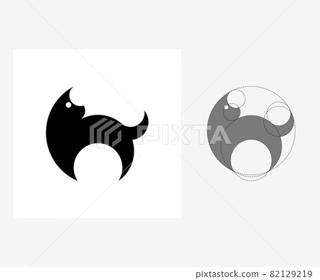 Vector cat in golden ratio style. Editable... - Stock Illustration ...