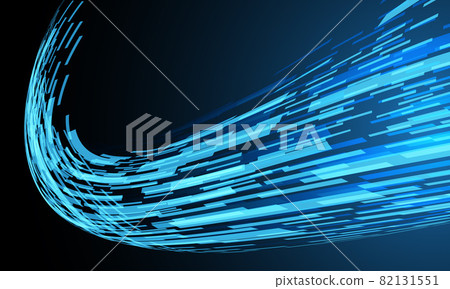 Abstract blue cyber data geometric flow dynamic... - Stock Illustration ...