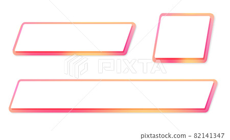 Parallelogram telop base with pink gradient and... - Stock Illustration ...
