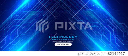 technology circuit lines digital banner-插圖素材 [82144917] - PIXTA圖庫