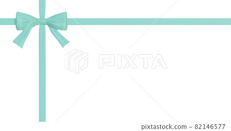 Ribbon cross mint green - Stock Illustration [82146577] - PIXTA