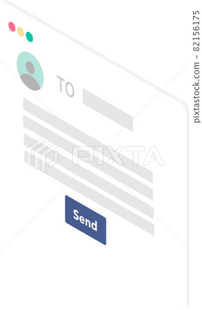 Email sending screen - Stock Illustration [82156175] - PIXTA