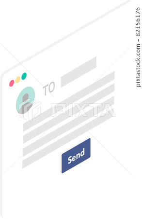 Email sending screen - Stock Illustration [82156176] - PIXTA