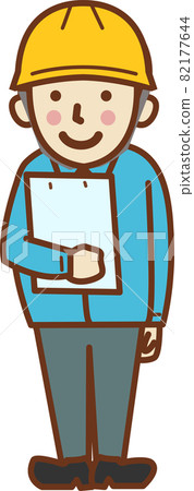 A smiling worker man. - Stock Illustration [82177644] - PIXTA