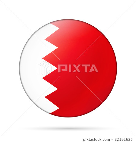 Glass light ball with flag of Bahrain. Round... - Stock Illustration ...