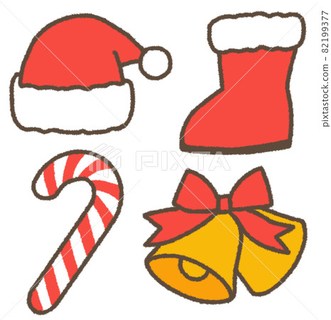 A set of simple and cute Christmas motifs - Stock Illustration ...
