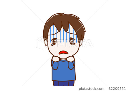 A boy who turns deep blue... - Stock Illustration [82209531] - PIXTA