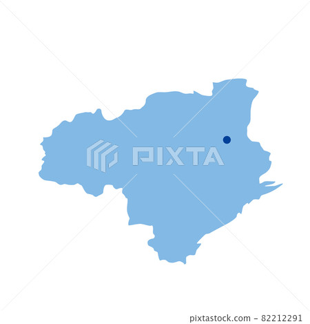 Map of Tokushima Prefecture Prefectural office... - Stock Illustration ...