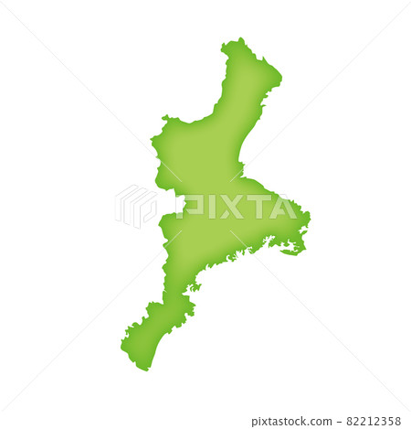 Map of Mie Prefecture Illustration of a map of... - Stock Illustration ...