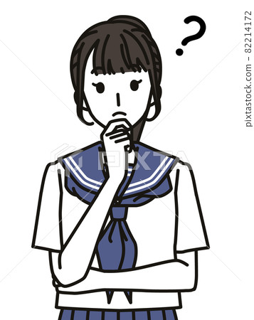 Thinking junior high school and high school... - Stock Illustration ...