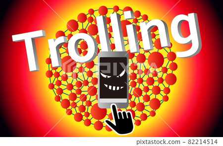 Graphic that imaged trolling on the Internet. - Stock Illustration ...