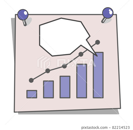 Illustration of pinned graph data material - Stock Illustration ...