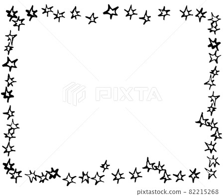 Monochrome frame frame of stars - Stock Illustration [82215268] - PIXTA