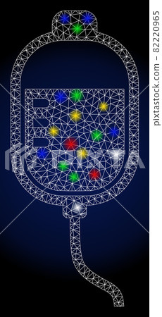 Glossy Mesh Wire Frame Therapy Dropper with... - Stock Illustration ...