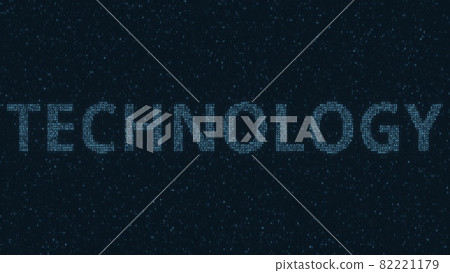 TECHNOLOGY text made with many symbols on... - Stock Illustration ...