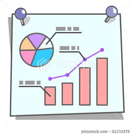 Paper illustration writing a graph that... - Stock Illustration ...