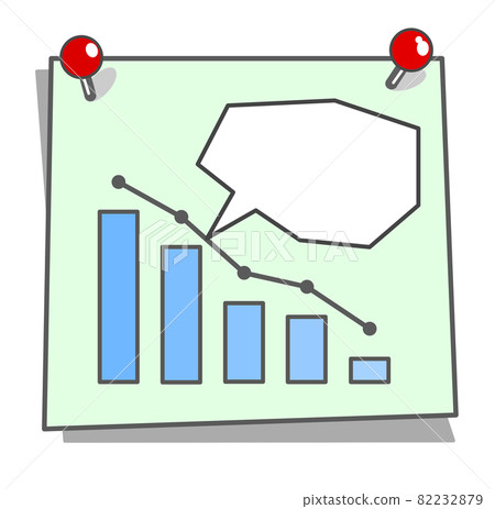 Paper illustration writing a graph that... - Stock Illustration ...