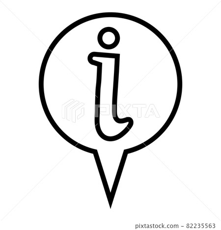 Icon information pointer letter i, speech... - Stock Illustration ...