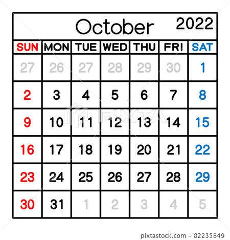 October 13 2022 Calendar