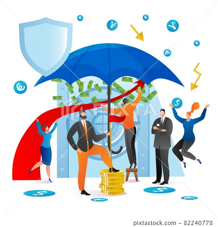 Money in safe, business finance protection,... - Stock Illustration ...