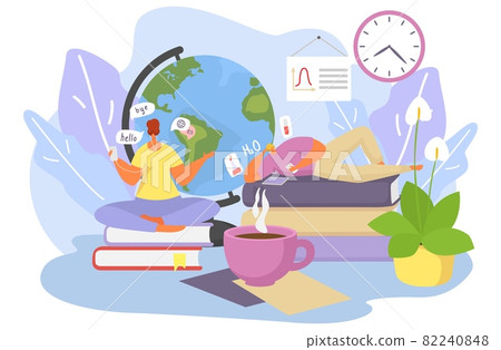 Education online concept, vector illustration.... - Stock Illustration ...