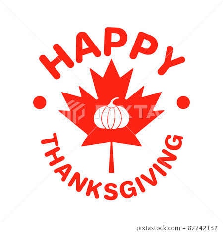 Happy Thanksgiving Day with Canadian maple... - Stock Illustration ...
