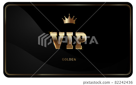 Premium VIP card with gold lettering and... - Stock Illustration ...