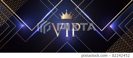 VIP party invitation with golden crown and... - Stock Illustration ...