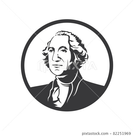 George washington logo design illustration... - Stock Illustration ...