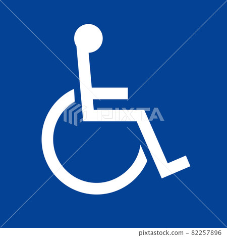 Wheelchair pictogram vector illustration - Stock Illustration [82257896 ...