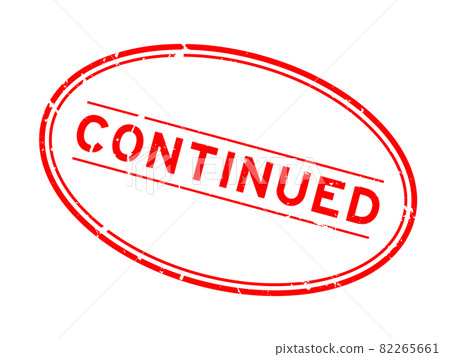 Grunge red continued word oval rubber seal... - Stock Illustration ...