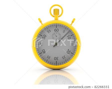 Gold timer on white background - Stock Illustration [82266331] - PIXTA