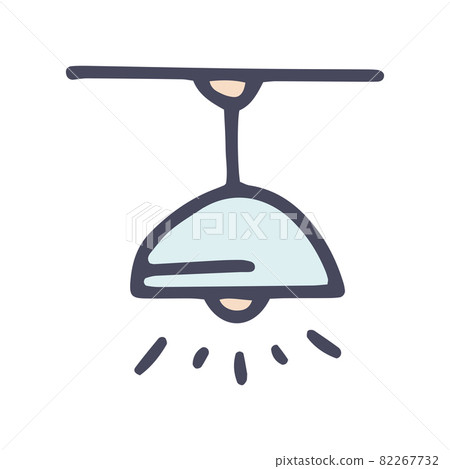 ceiling lamp color vector doodle simple icon-插圖素材 [82267732] - PIXTA圖庫