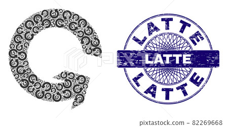Rotate Ccw Fractal Collage of Rotate Ccw Items... - Stock Illustration ...