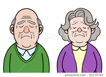 Elderly sad depressed - Stock Illustration [82276765] - PIXTA