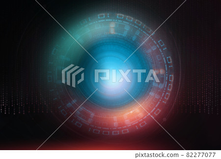 Round circular binary code background concept... - Stock Illustration ...