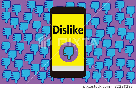 Smartphone and dislike sentences. - Stock Illustration [82288283] - PIXTA