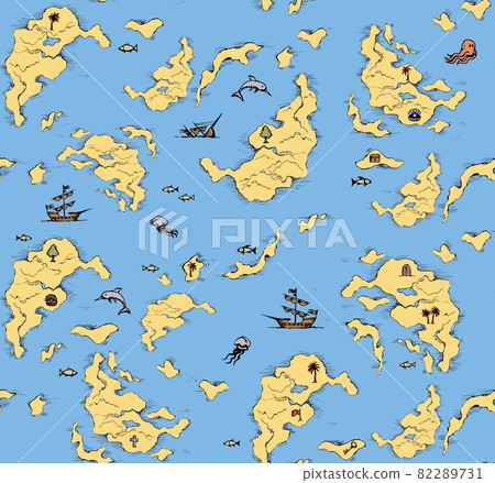 Geographic map. Vector drawing - Stock Illustration [82289731] - PIXTA