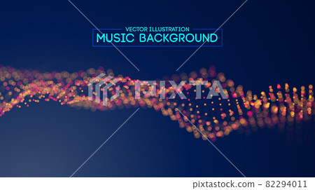 Music Background Blue abstract futuristic...-插圖素材 [82294011] - PIXTA圖庫