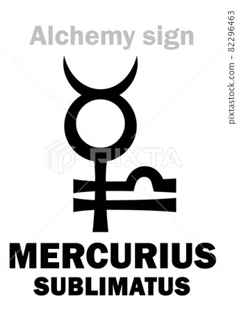 Alchemy Alphabet: SUBLIMATE of MERCURY... - Stock Illustration ...