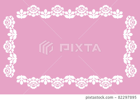 Lace ribbon frame. Vector material. - Stock Illustration [82297895] - PIXTA